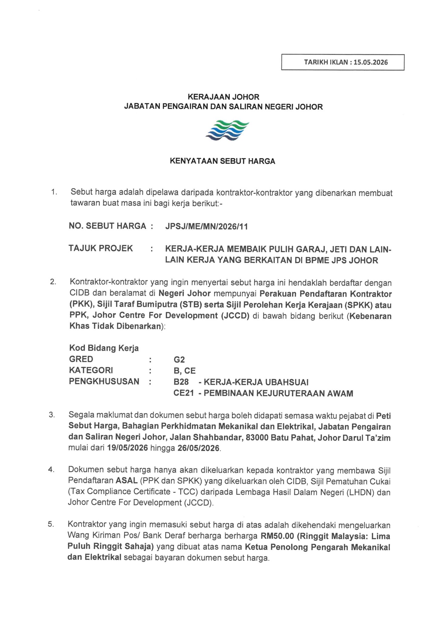 JPS JOHOR